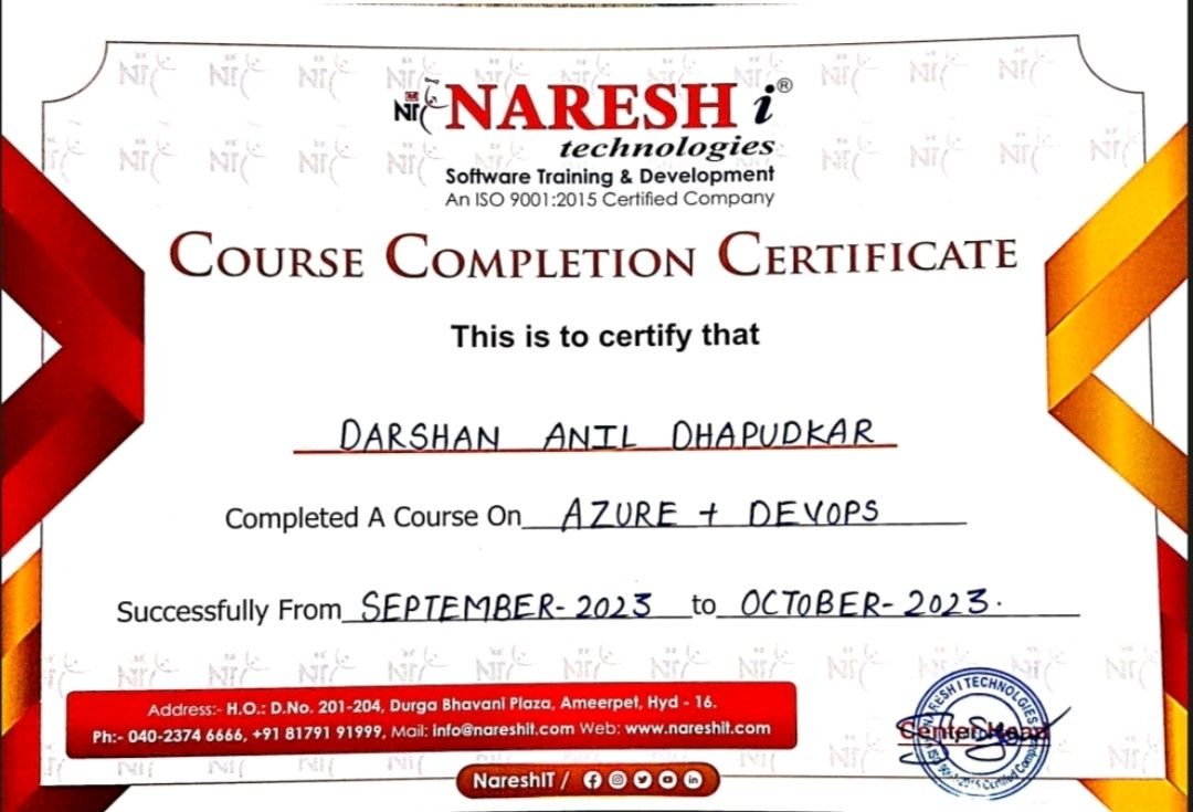Darshan Dhapudkar on LinkedIn: #azurecloud #azuredevops Darshan Dhapudkar on LinkedIn: #azurecloud #azuredevops