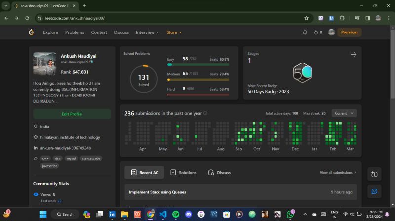 Ankush Naudiyal on LinkedIn: #dsa #leetcode #cpp #programming #har_har ... Ankush Naudiyal on LinkedIn: #dsa #leetcode #cpp #programming #har_har ...