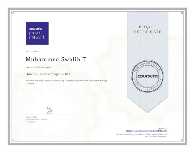 MUHAMMED SWALIH T on LinkedIn: #jira #roadmaps #coursera #courseranetwork MUHAMMED SWALIH T on LinkedIn: #jira #roadmaps #coursera #courseranetwork