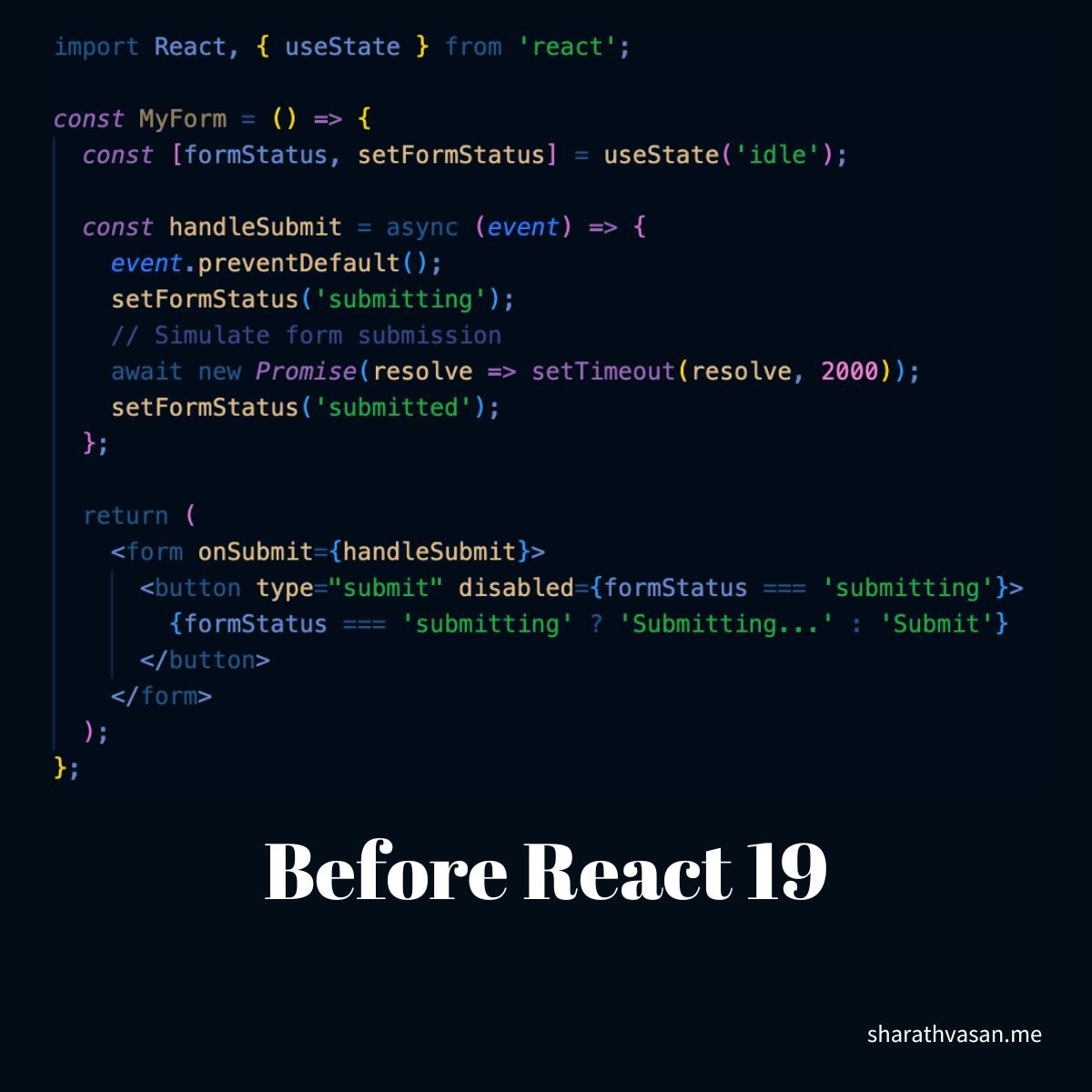 Sharath V on LinkedIn: #react19 #reactjs #webdevelopment #javascript # ... Sharath V on LinkedIn: #react19 #reactjs #webdevelopment #javascript # ...