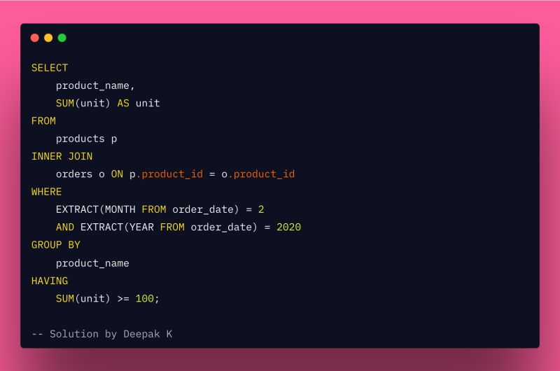 Deepak K on LinkedIn: #sql #data #analytics #datascience Deepak K on LinkedIn: #sql #data #analytics #datascience