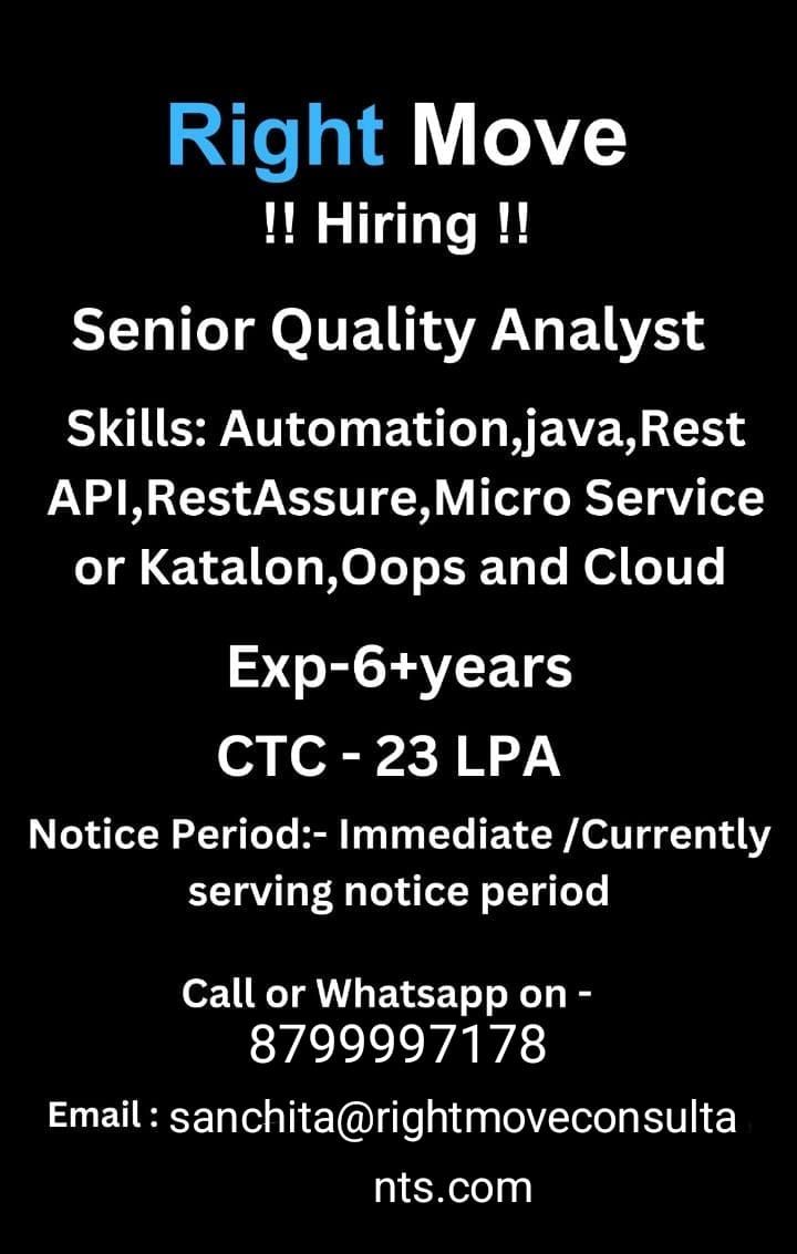 Sanchita S on LinkedIn: #automation #java #selenium #restapi # ... Sanchita S on LinkedIn: #automation #java #selenium #restapi # ...