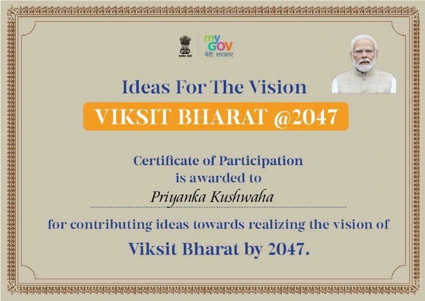 Priyanka kushwaha on LinkedIn: #viksitbharat Priyanka kushwaha on LinkedIn: #viksitbharat