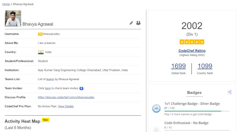 Bhavya Agrawal on LinkedIn: #abcodest #codechef #codingmilestone # ... Bhavya Agrawal on LinkedIn: #abcodest #codechef #codingmilestone # ...