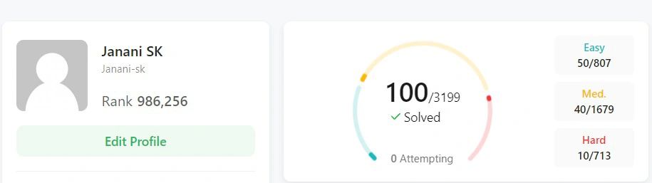 Janani S.K on LinkedIn: #coding #leetcode #problemsolving #algorithms # ... Janani S.K on LinkedIn: #coding #leetcode #problemsolving #algorithms # ...