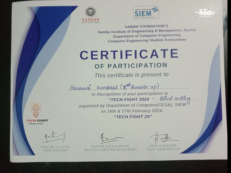 Mrunmai Kumbhar on LinkedIn: Mrunmai Kumbhar on LinkedIn: