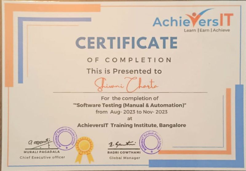 Shivani Charta on LinkedIn: #selenium #corejava #sql #jirasoftware #stlc Shivani Charta on LinkedIn: #selenium #corejava #sql #jirasoftware #stlc