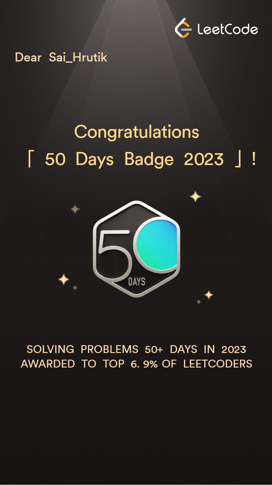 Sai Hrutik on LinkedIn: #leetcode #leetcode2023 #leetcode50days # ... Sai Hrutik on LinkedIn: #leetcode #leetcode2023 #leetcode50days # ...