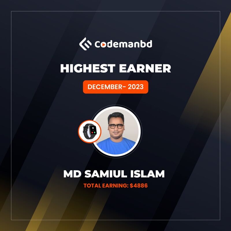 CodemanBD on LinkedIn: #highestearner #codemanbd CodemanBD on LinkedIn: #highestearner #codemanbd