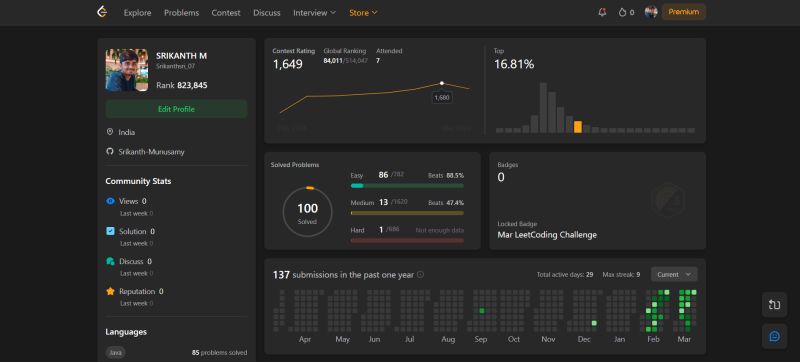 SRIKANTH M on LinkedIn: #leetcode #codingjourney #problemsolving # ... SRIKANTH M on LinkedIn: #leetcode #codingjourney #problemsolving # ...
