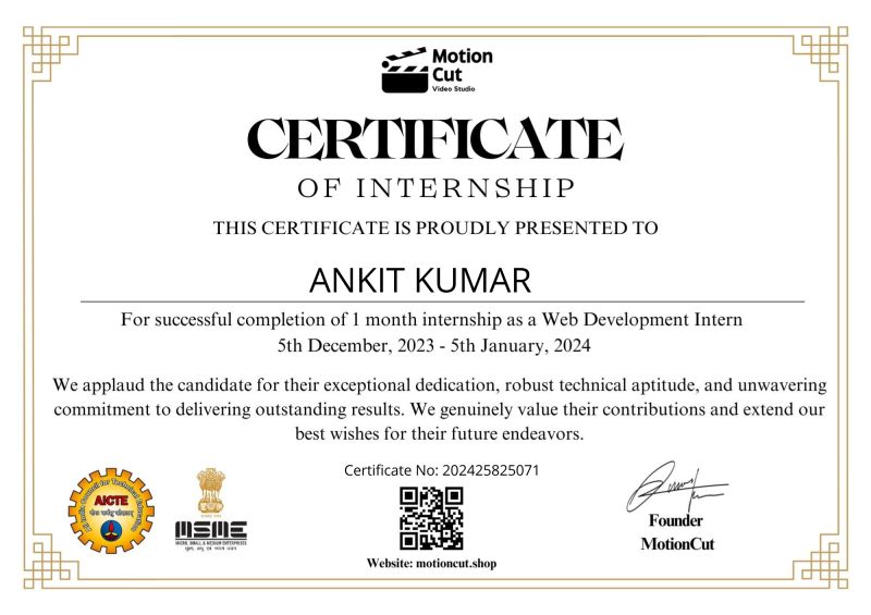 Ankit Singh Rajput on LinkedIn: 🚀 Successfully Completed Web ... Ankit Singh Rajput on LinkedIn: 🚀 Successfully Completed Web ...