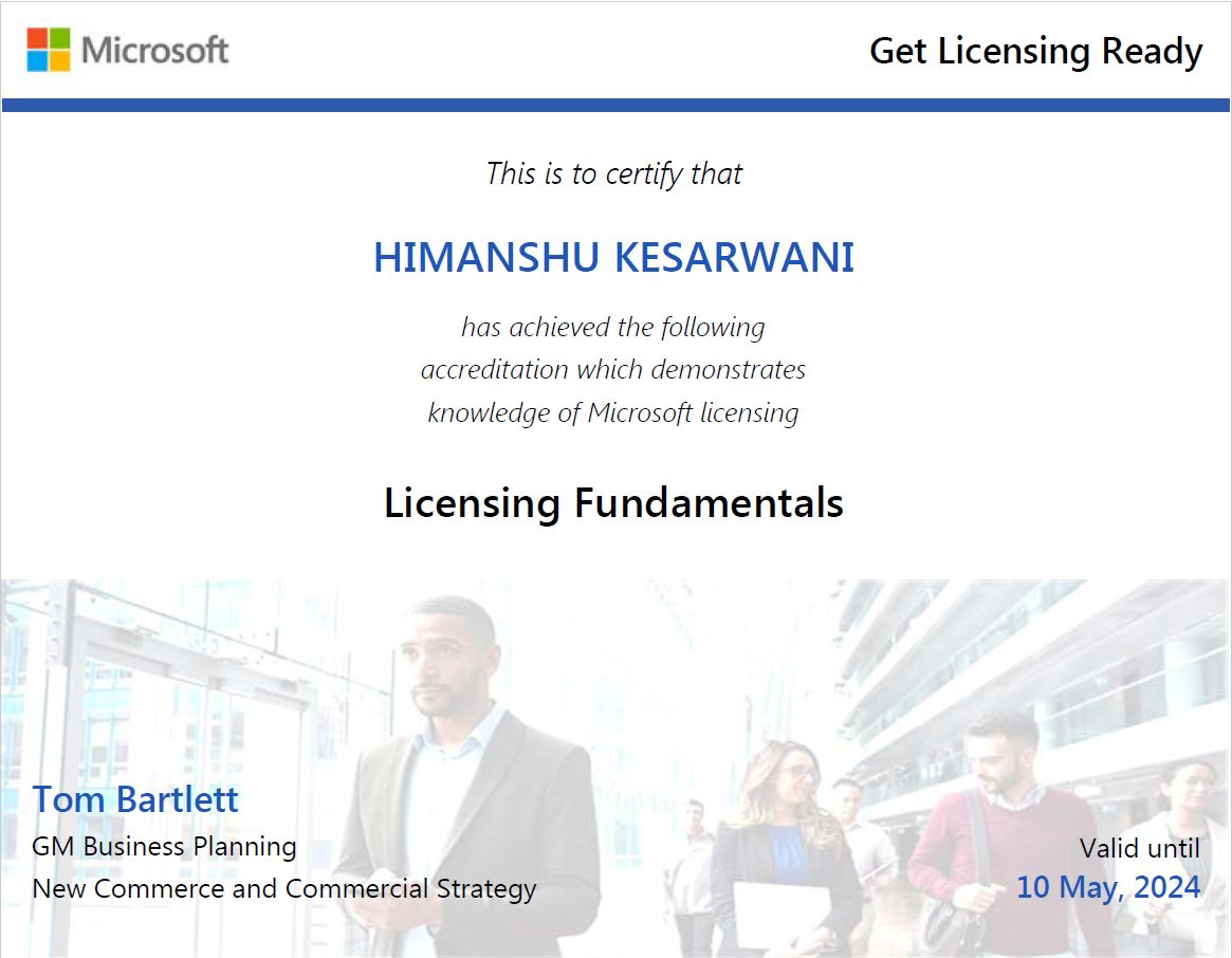 Himanshu Kesarwani on LinkedIn: #proudtobecertifiedapac Himanshu Kesarwani on LinkedIn: #proudtobecertifiedapac