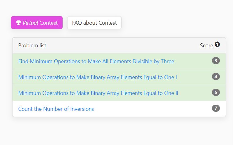 Darshan Gupta on LinkedIn: Solved 3/4 on Leetcode Biweekly contest 133 ... Darshan Gupta on LinkedIn: Solved 3/4 on Leetcode Biweekly contest 133 ...