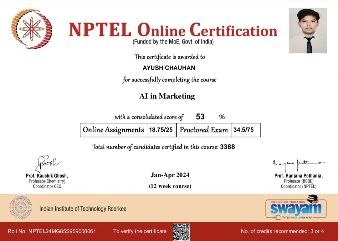 Ayush Chauhan on LinkedIn: #ai_in_marketing #nptel #indian_institute_of ... Ayush Chauhan on LinkedIn: #ai_in_marketing #nptel #indian_institute_of ...
