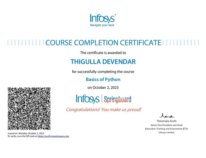 Devendar Thigulla on LinkedIn: I’m happy to share that I’ve obtained a ... Devendar Thigulla on LinkedIn: I’m happy to share that I’ve obtained a ...