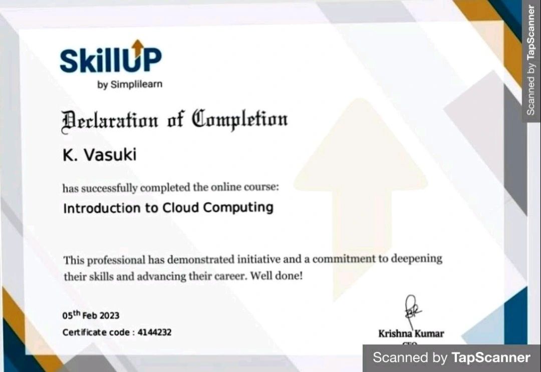 Vasuki K on LinkedIn: #cse #krce #cloudcomputing #trichy #java Vasuki K on LinkedIn: #cse #krce #cloudcomputing #trichy #java