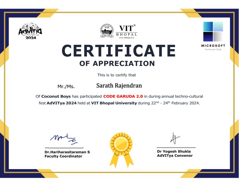 Sarath Rajendran on LinkedIn: #microsofttechnicalclub #advitya2024 # ... Sarath Rajendran on LinkedIn: #microsofttechnicalclub #advitya2024 # ...