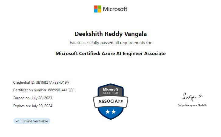 Deekshith Reddy Vangala posted on LinkedIn Deekshith Reddy Vangala posted on LinkedIn