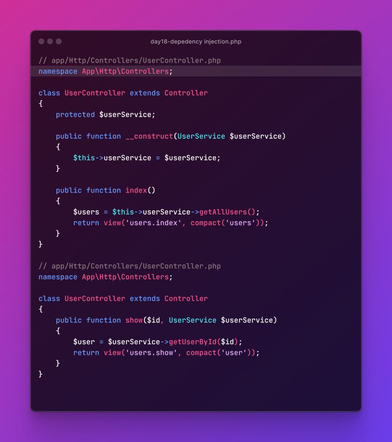 Learn about Dependency Injection in Laravel | Arham Natiq posted on the ... Learn about Dependency Injection in Laravel | Arham Natiq posted on the ...