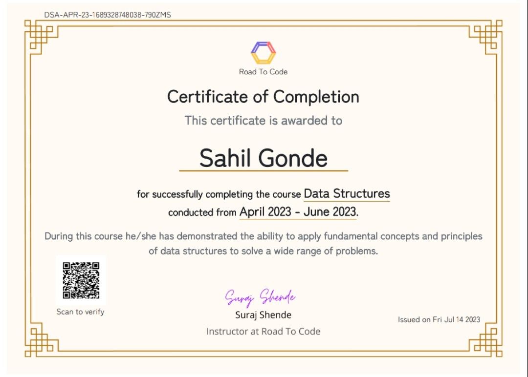 Sahil Gonde on LinkedIn: #datastructures #dsa #programming Sahil Gonde on LinkedIn: #datastructures #dsa #programming