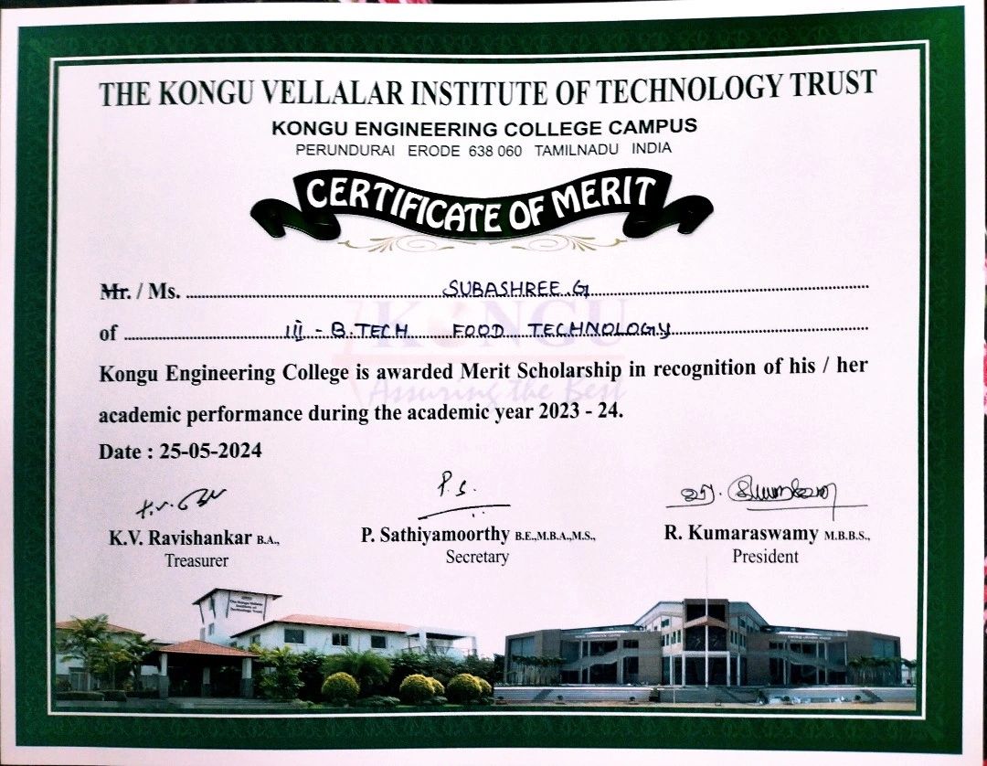 Subashree G on LinkedIn: #achievement #proud #grateful #academics Subashree G on LinkedIn: #achievement #proud #grateful #academics