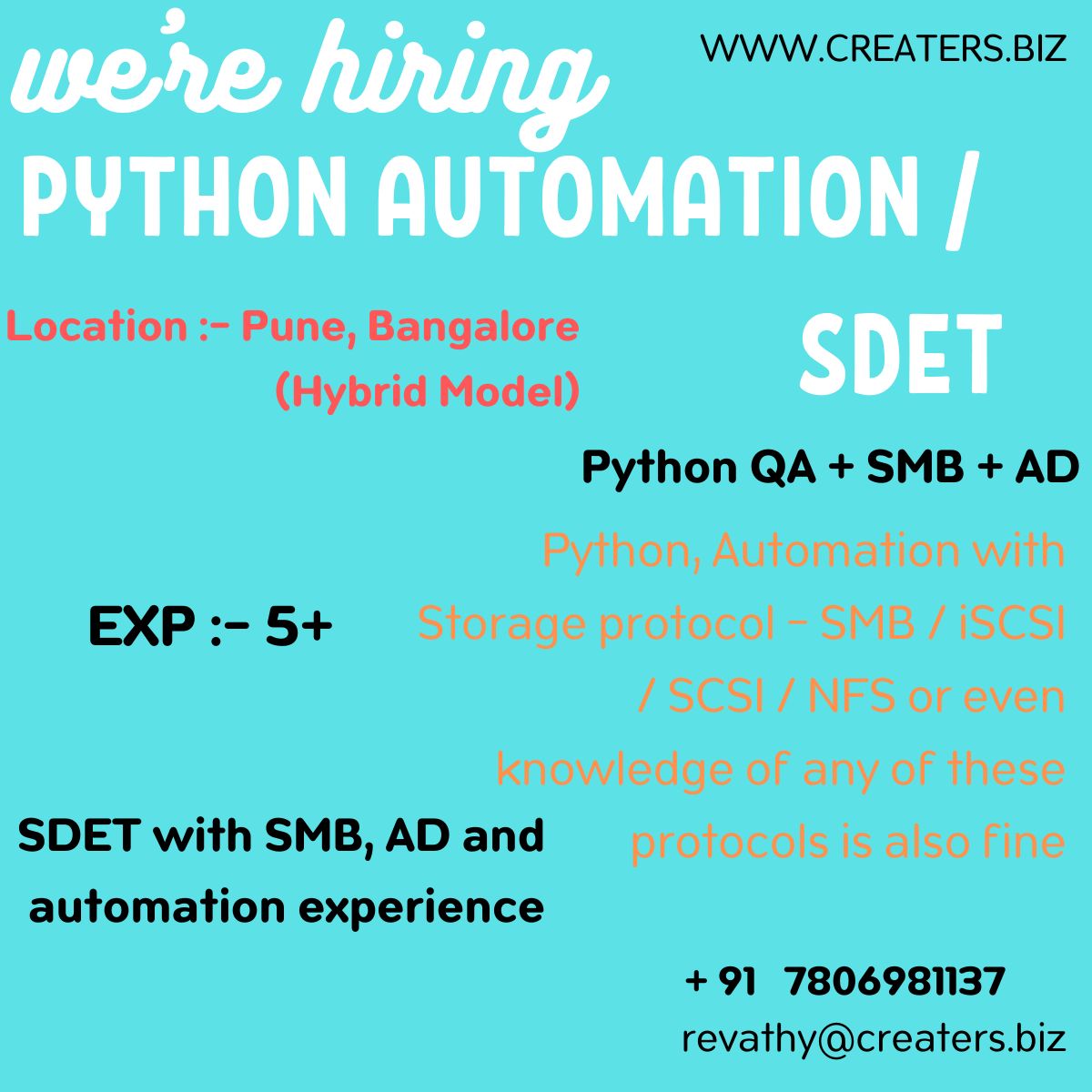 Revathy KR on LinkedIn: #pythondeveloper #pythonautomation #sdet # ... Revathy KR on LinkedIn: #pythondeveloper #pythonautomation #sdet # ...