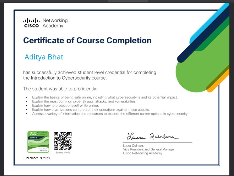 Aditya Bhat on LinkedIn: Completed Aditya Bhat on LinkedIn: Completed