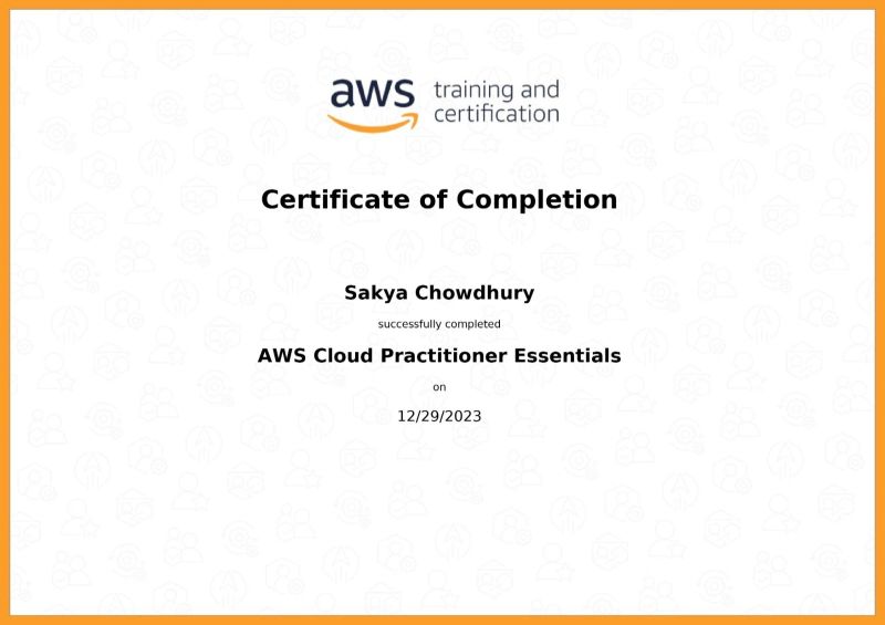 Sakya Hazra Chowdhury on LinkedIn: #awscloudpractioner #aws Sakya Hazra Chowdhury on LinkedIn: #awscloudpractioner #aws