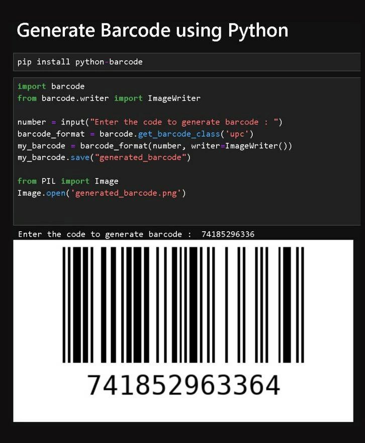 Kuncham Chandra Shekar on LinkedIn: Generate Barcode using Python Kuncham Chandra Shekar on LinkedIn: Generate Barcode using Python