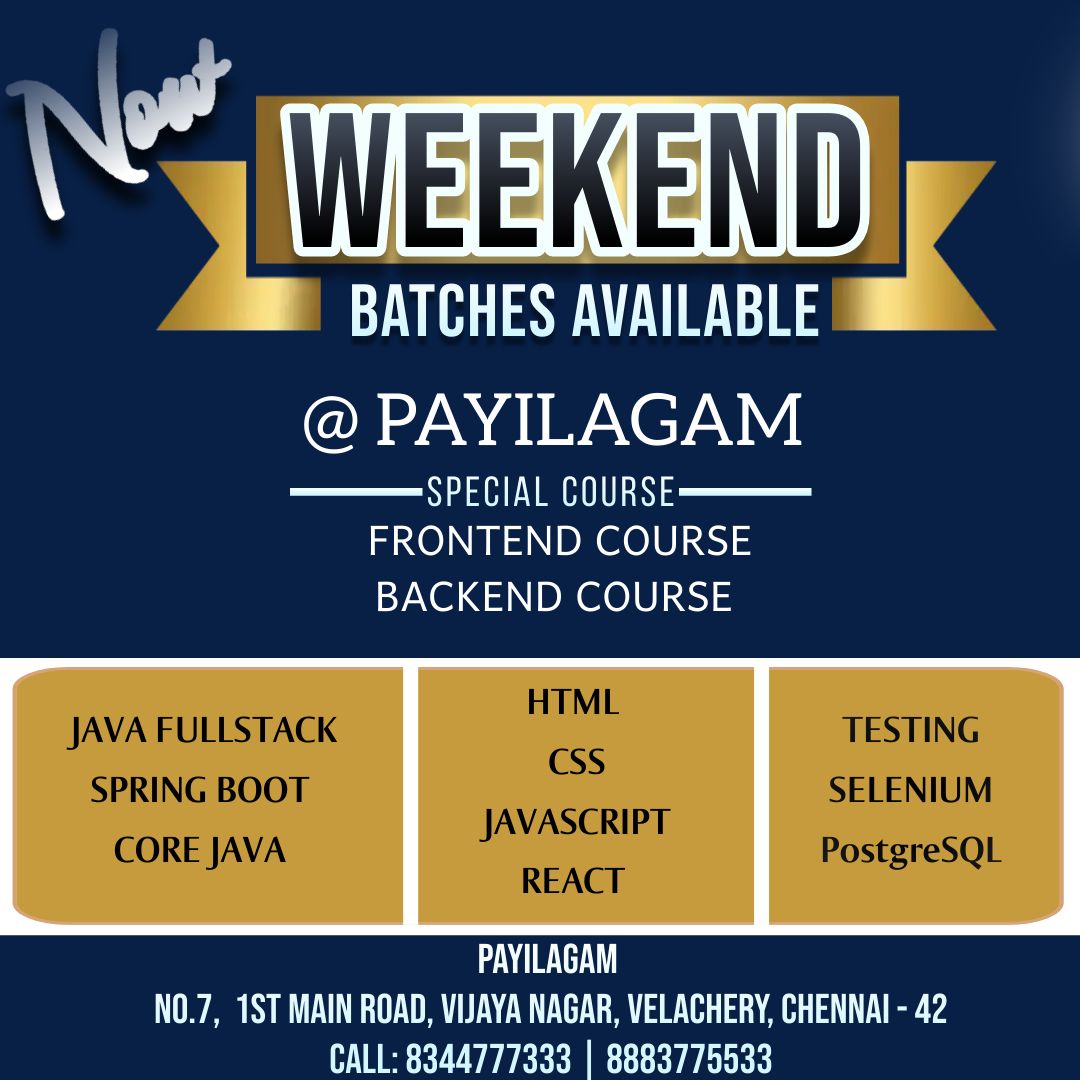 Payilagam . on LinkedIn: #payilagam #payilagam #java # ... Payilagam . on LinkedIn: #payilagam #payilagam #java # ...