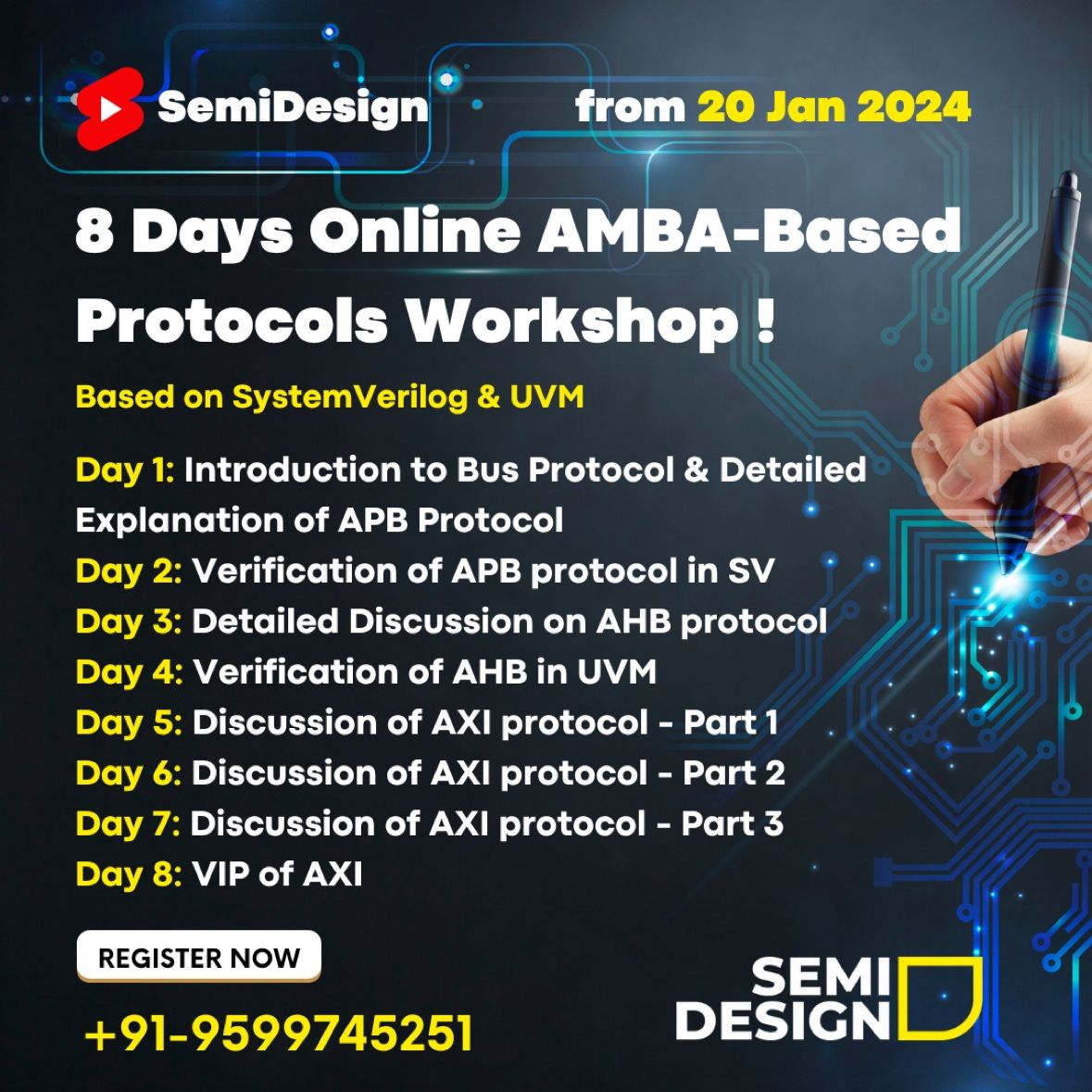 Join our 8-day workshop on AMBA protocols | Prasanthi Chanda posted on ... Join our 8-day workshop on AMBA protocols | Prasanthi Chanda posted on ...