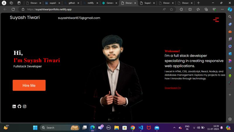 suyash tiwari on LinkedIn: 🌟 Excited to share my Portfolio WebApp! 🚀 I ... suyash tiwari on LinkedIn: 🌟 Excited to share my Portfolio WebApp! 🚀 I ...