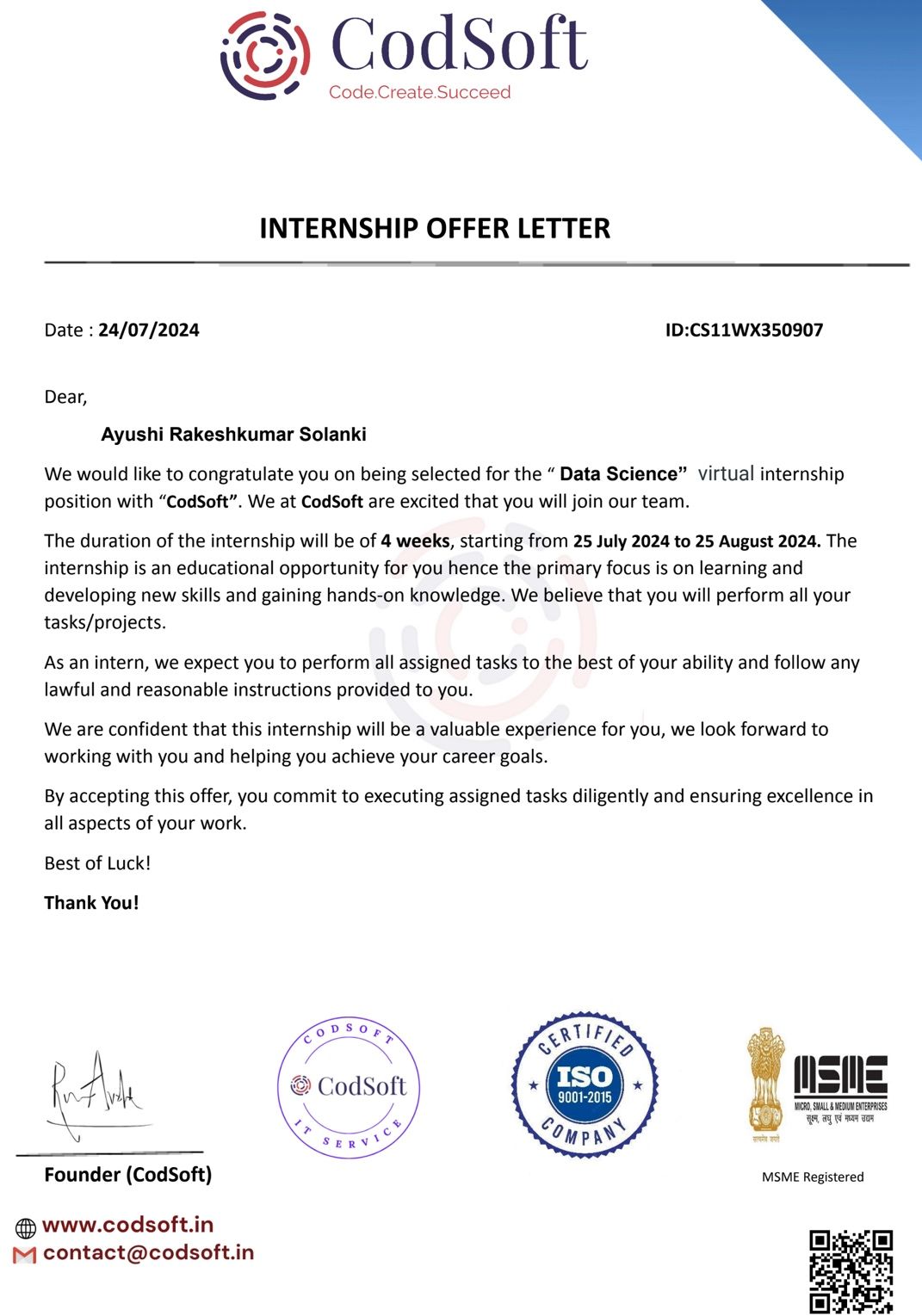 Ayushi Solanki on LinkedIn: #datascience #internship #datadriven #codsoft Ayushi Solanki on LinkedIn: #datascience #internship #datadriven #codsoft