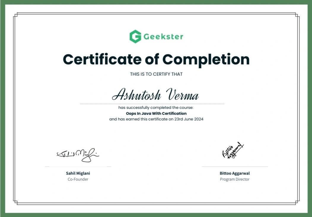 Ashutosh Verma on LinkedIn: #mpgi #btech #javacertification # ... Ashutosh Verma on LinkedIn: #mpgi #btech #javacertification # ...