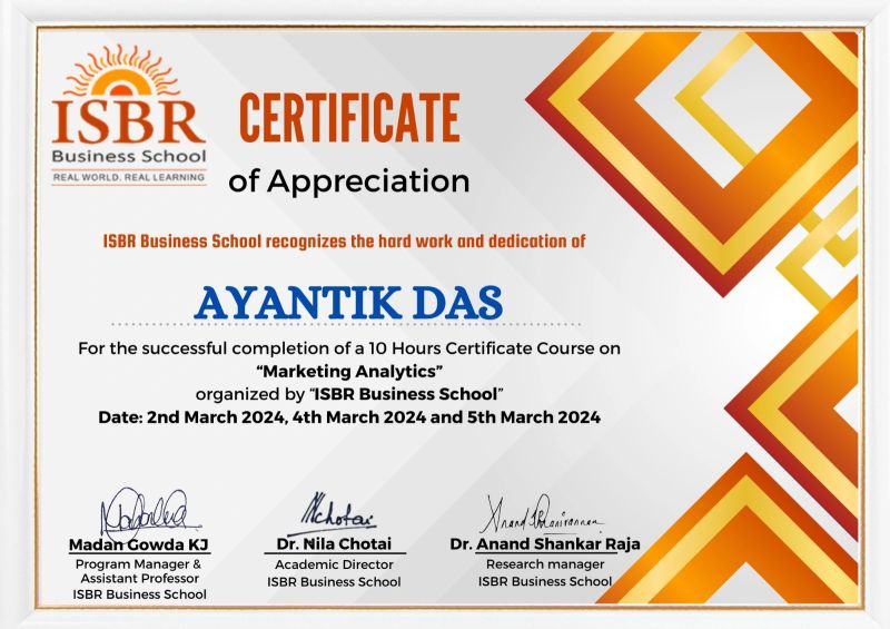 AYANTIK DAS on LinkedIn: #marketinganalytics #professionaldevelopment # ... AYANTIK DAS on LinkedIn: #marketinganalytics #professionaldevelopment # ...