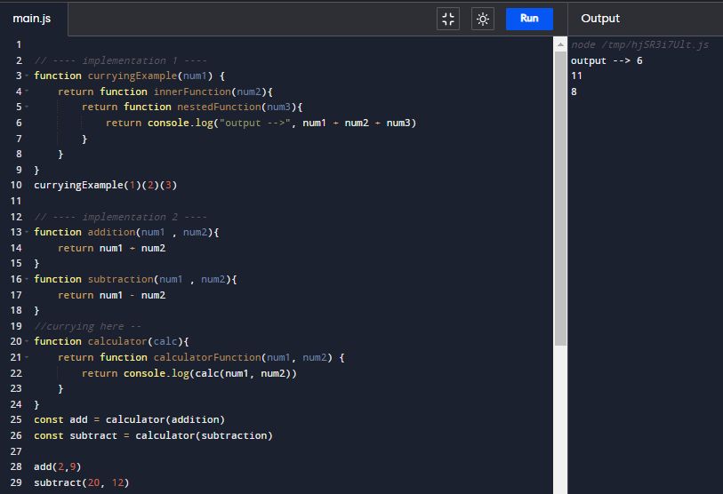 Pranesh Kamthe on LinkedIn: QUESTION 4 : Explain currying in javascript ... Pranesh Kamthe on LinkedIn: QUESTION 4 : Explain currying in javascript ...