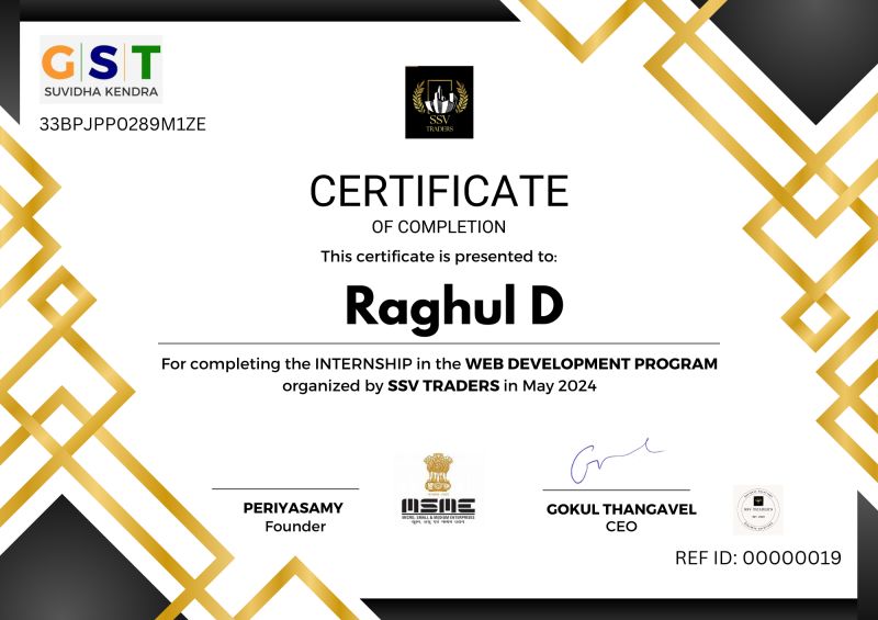 RAGHUL D on LinkedIn: #internship #professionalgrowth # ... RAGHUL D on LinkedIn: #internship #professionalgrowth # ...