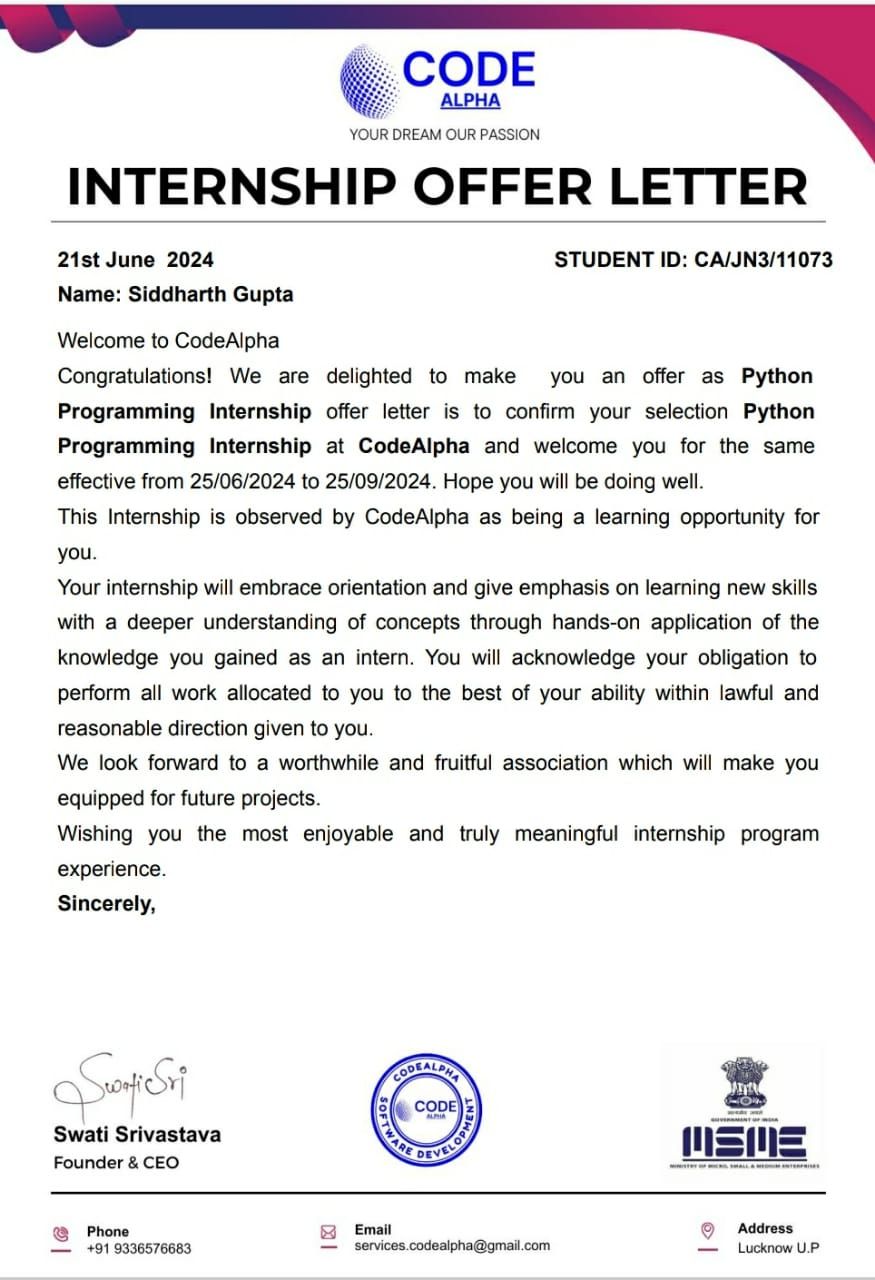 Siddharth Gupta on LinkedIn: #internship #python #programming # ... Siddharth Gupta on LinkedIn: #internship #python #programming # ...