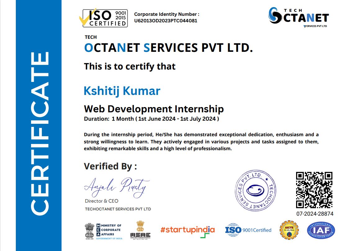 Kshitij K. on LinkedIn: #community #octanet #internship #linkedin # ... Kshitij K. on LinkedIn: #community #octanet #internship #linkedin # ...