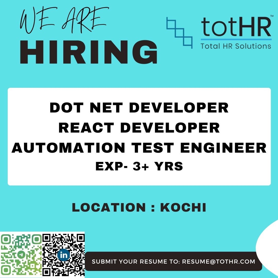 totHR on LinkedIn: #dotnetdeveloper #reactdeveloper # ... totHR on LinkedIn: #dotnetdeveloper #reactdeveloper # ...