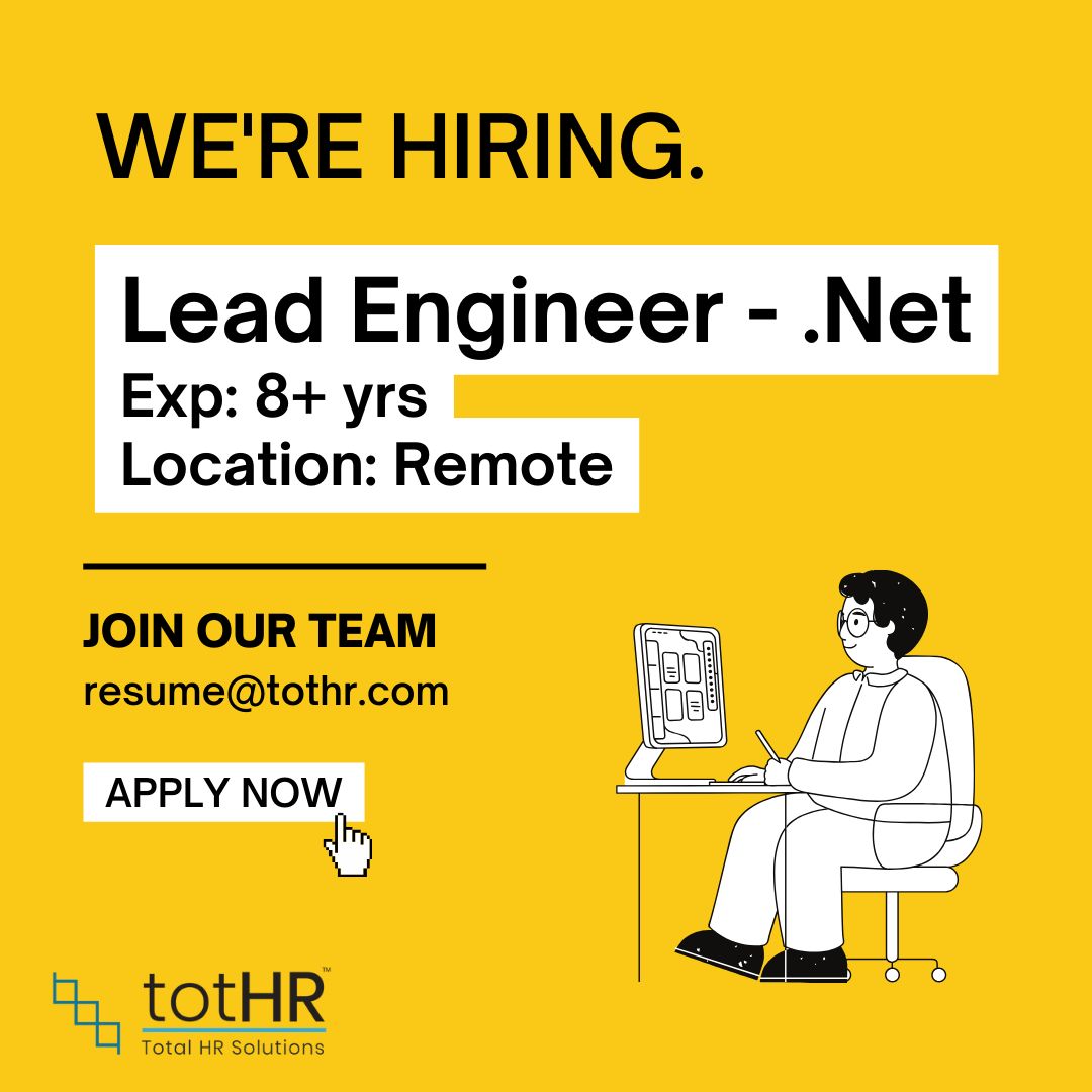 totHR on LinkedIn: #dotnet #remotejobs #tothr totHR on LinkedIn: #dotnet #remotejobs #tothr