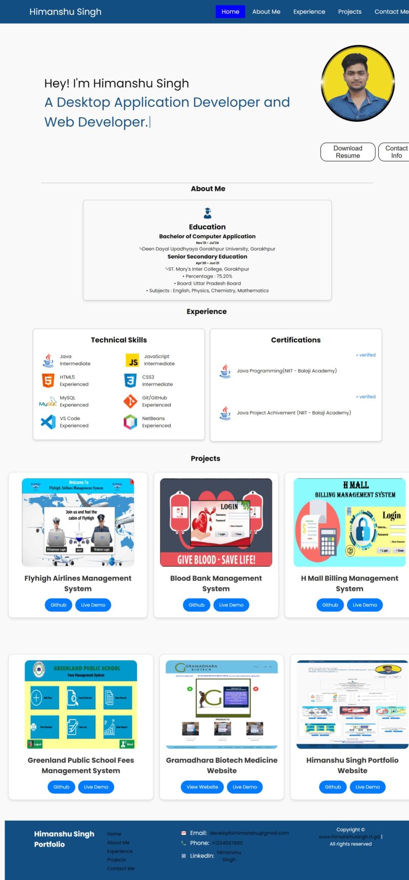 Himanshu Singh on LinkedIn: #html5 #css #javascript #portfolio #website Himanshu Singh on LinkedIn: #html5 #css #javascript #portfolio #website