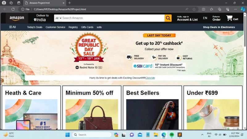 Karan Singh on LinkedIn: #clone #websiteclone #amazonclone #frontend # ... Karan Singh on LinkedIn: #clone #websiteclone #amazonclone #frontend # ...