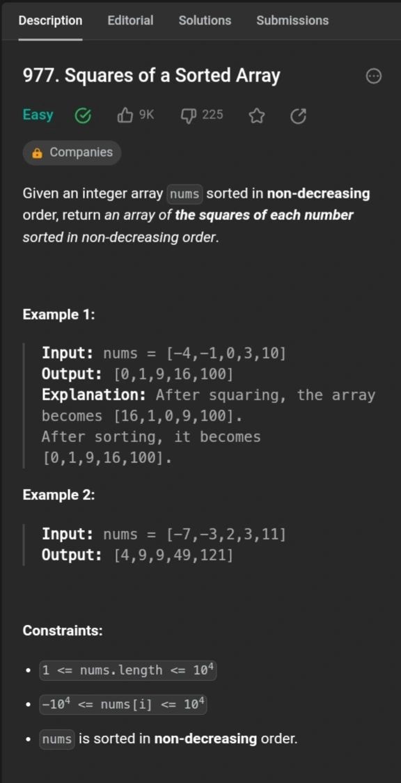 Mahindra Roshan on LinkedIn: Streak 19 of solving leetcode: Squares of ... Mahindra Roshan on LinkedIn: Streak 19 of solving leetcode: Squares of ...