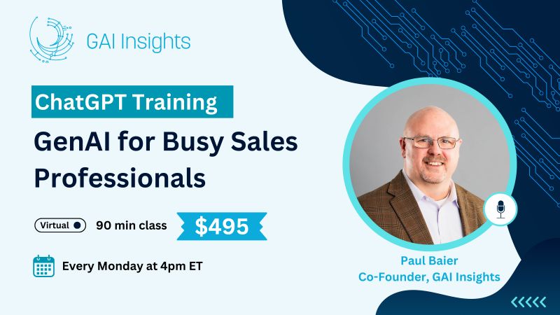 Paul Baier on LinkedIn: Our GenAI B2B sales training is now public. 90 ... Paul Baier on LinkedIn: Our GenAI B2B sales training is now public. 90 ...