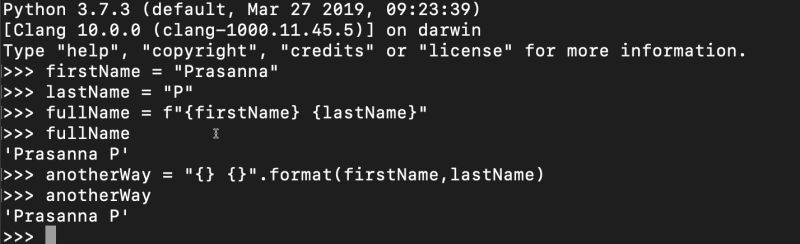 How to format strings in python with f-string | Prasanna P posted on ... How to format strings in python with f-string | Prasanna P posted on ...