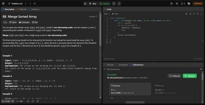 ARUL MURUGAN N on LinkedIn: #problemsolving #100daysofcode #leetcode # ... ARUL MURUGAN N on LinkedIn: #problemsolving #100daysofcode #leetcode # ...