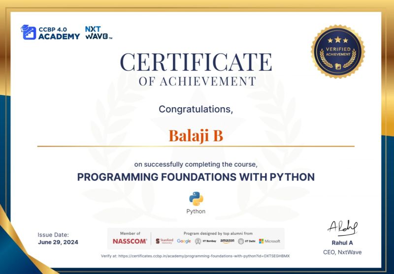Balaji Balaguru on LinkedIn: #python #programming #nxtwave #coding # ... Balaji Balaguru on LinkedIn: #python #programming #nxtwave #coding # ...
