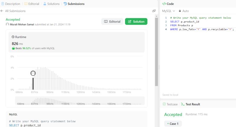 Murali Mohan Samal on LinkedIn: #simple #sql #leetcode Murali Mohan Samal on LinkedIn: #simple #sql #leetcode
