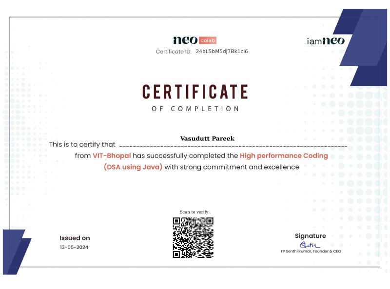 Vasudutt Pareek on LinkedIn: #java #highperformancecoding #dsa # ... Vasudutt Pareek on LinkedIn: #java #highperformancecoding #dsa # ...